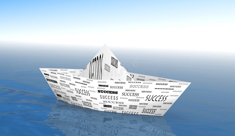 Success Boat stock illustration. Illustration of cloud - 7169876