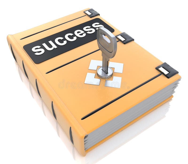 Success book with lock key stock illustration. Illustration of abstract ...
