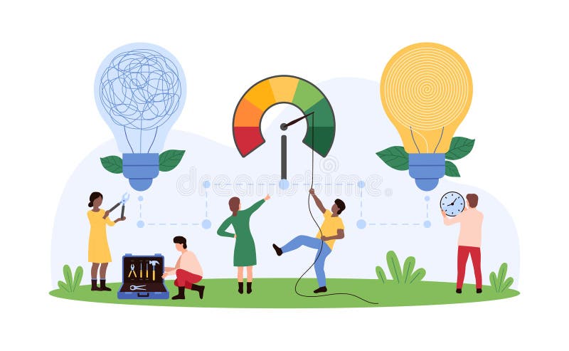 Success Boost of Productivity, Efficiency, Tiny People Pull Arrow of ...