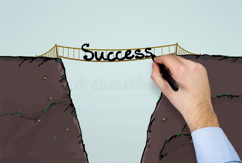 Success on bridge stock photo. Image of creativity, marketing - 50760946