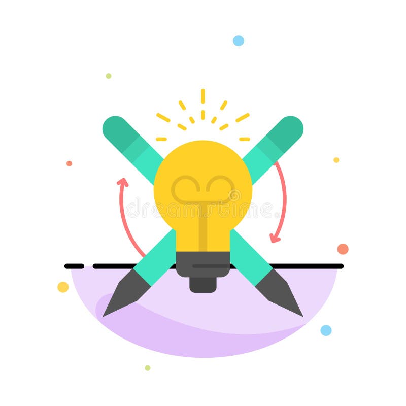 Success, Bulb, Light, Focus, Abstract Flat Color Icon Template Stock ...