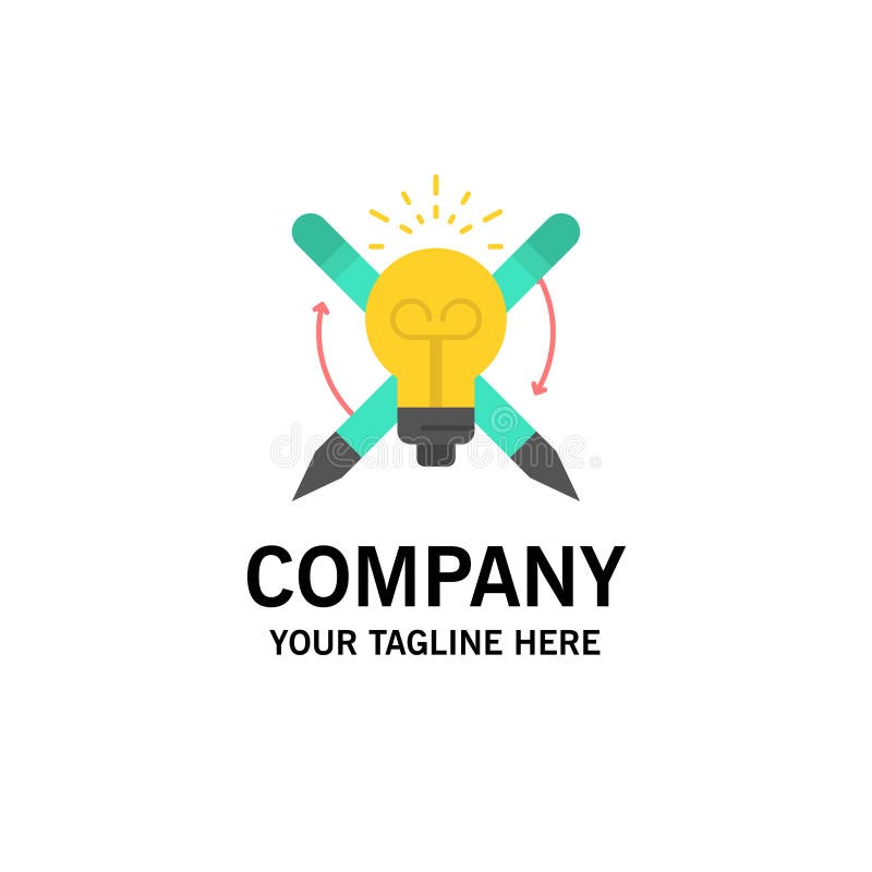 Success, Bulb, Light, Focus, Business Logo Template. Flat Color Stock ...