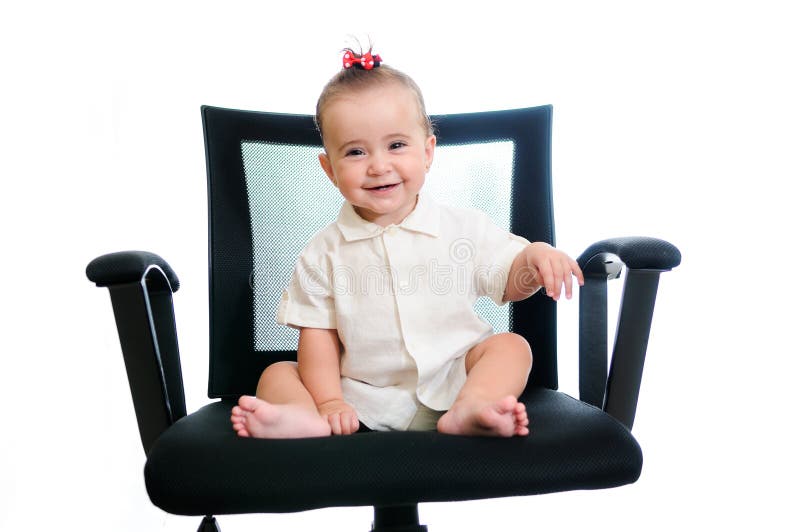 Success Business Baby in Office Armchair Stock Photo - Image of ...