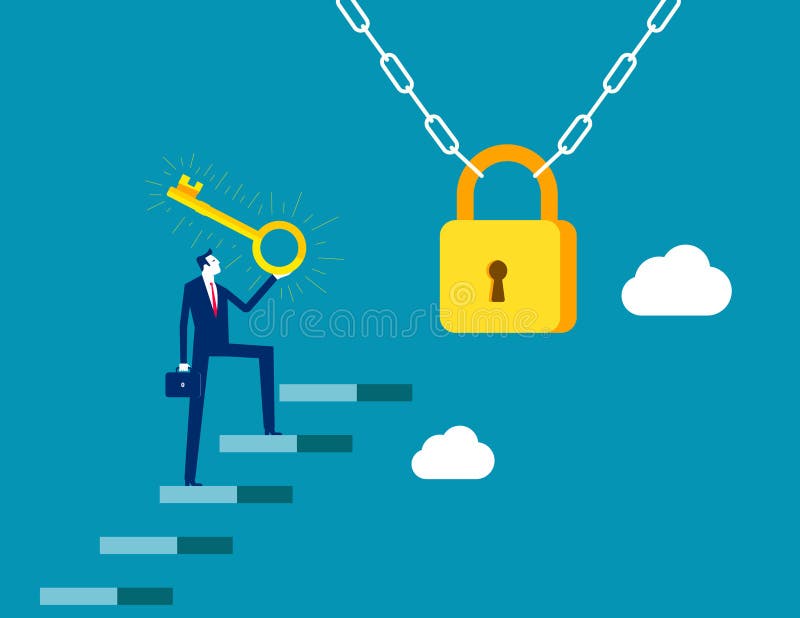 Success Business Concept. Golden Key To Unlock, Solve Business Problem ... Success Business Concept. Golden Key To Unlock, Solve Business Problem ...