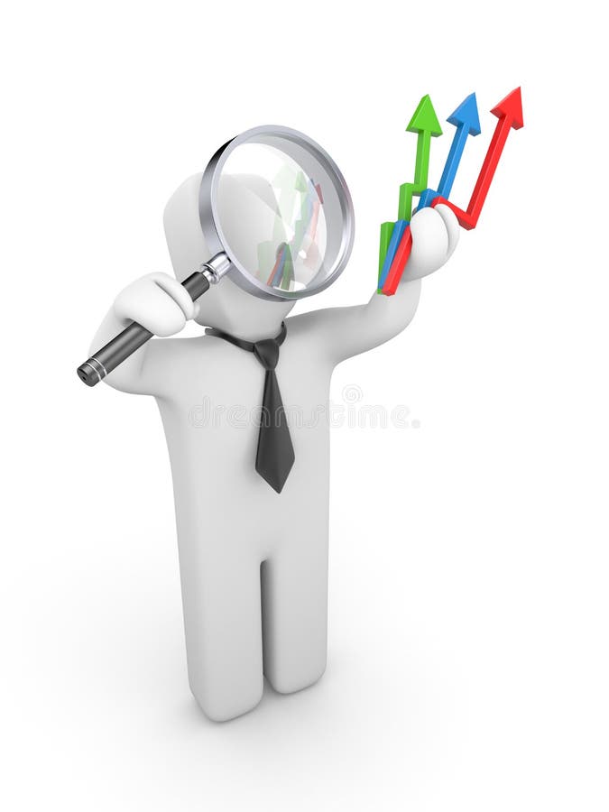 Businessman Looking at the Problem Stock Illustration - Illustration of ...