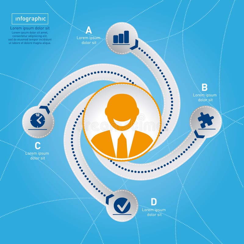 Success in Business. Info Graphic Template. Stock Vector - Illustration ...