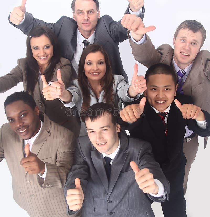 Multicultural Business Team with Thumbs Up Stock Image - Image of ...