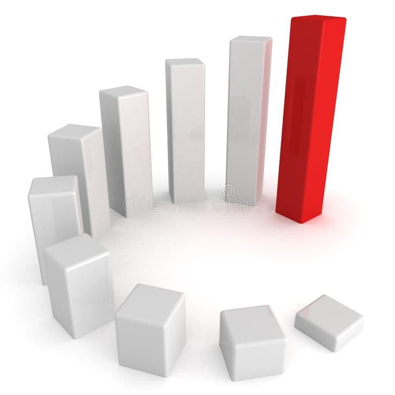 Success Business Growth Bar Graph with Arrow Stock Illustration ...