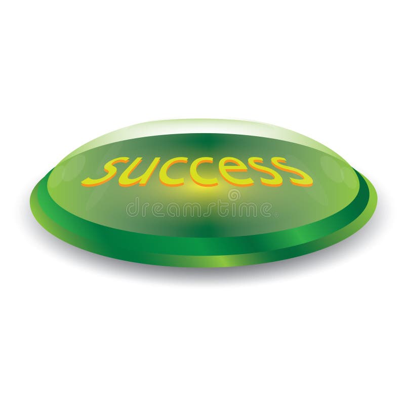 Success Button. Vector Illustration Decorative Background Design Stock ...