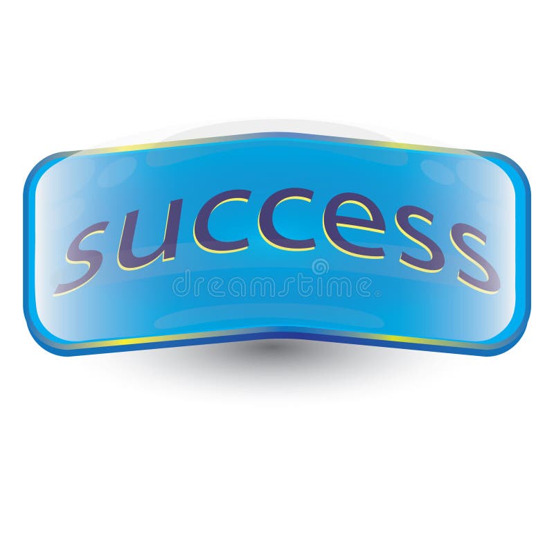 Success Button. Vector Illustration Decorative Background Design Stock ...