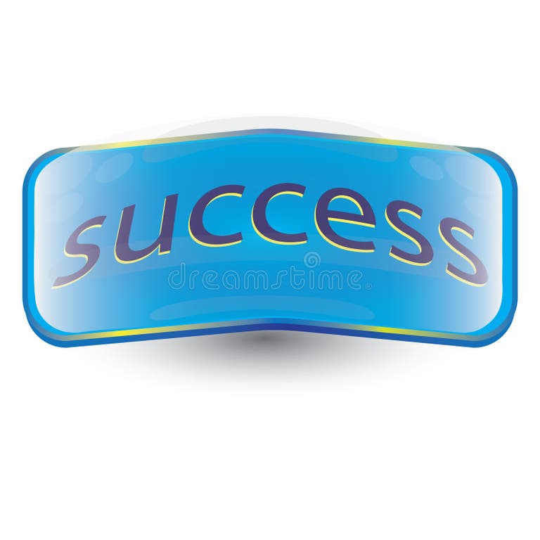 Success Button. Vector Illustration Decorative Design Stock Vector ...