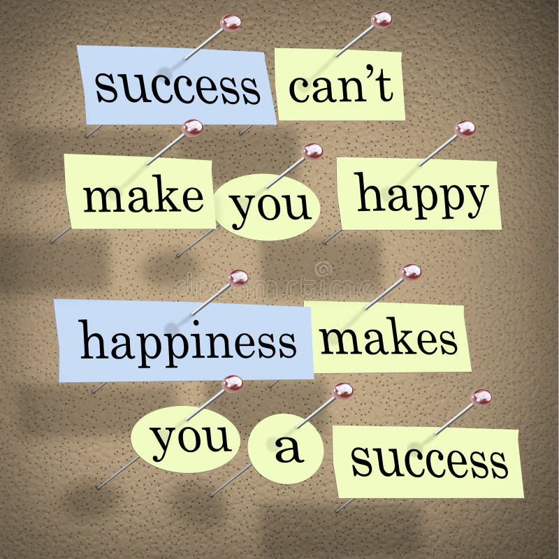 Success Can T Make You Happy Stock Illustration - Illustration of ...