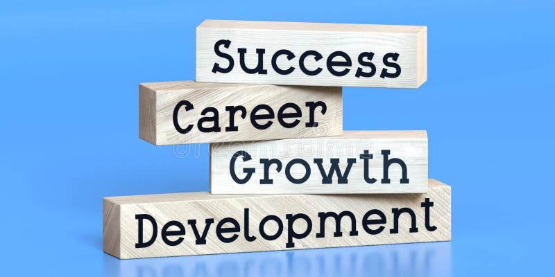 Success, Career, Growth, Development - Words on Wooden Blocks Stock ...