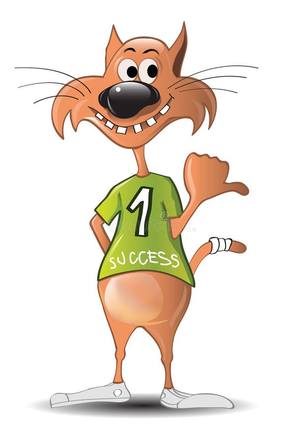 Success cat stock vector. Illustration of animal, smile - 21422413