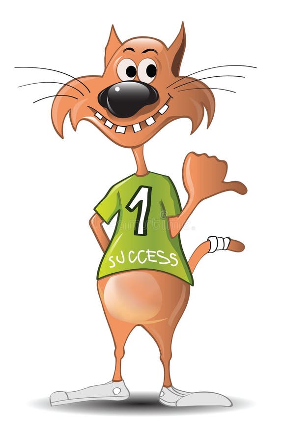 Success cat stock vector. Illustration of animal, smile - 21422413