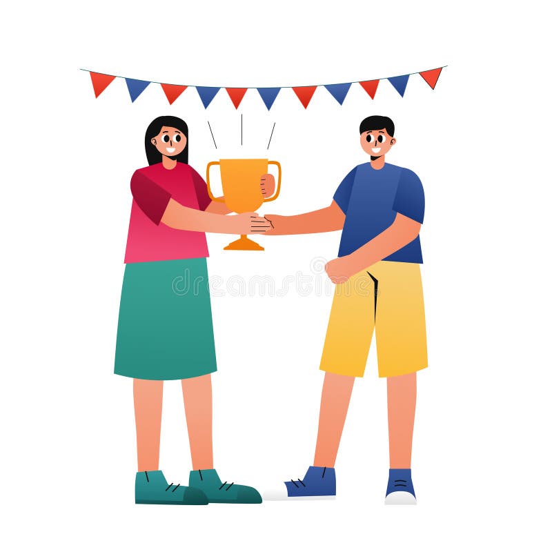 Celebrating Success: a Joyful Triumph Stock Vector - Illustration of ...