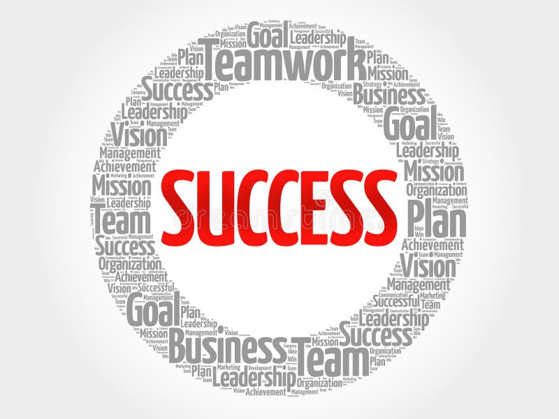 Success circle word cloud stock illustration. Illustration of leader ...