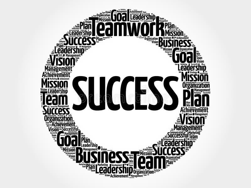 Success circle word cloud stock illustration. Illustration of concept ...