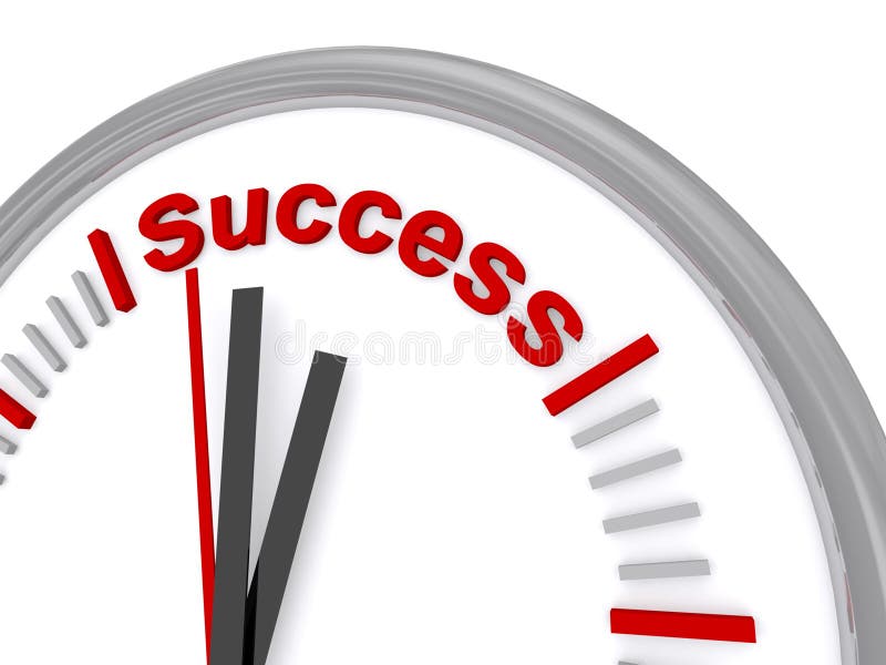 Success clock stock illustration. Illustration of allocated - 28997899