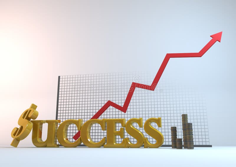 Success Coins-Chart stock illustration. Illustration of dimensions ...