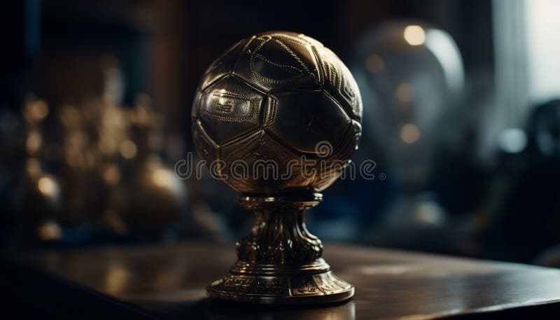 Success in Competition: Soccer Ball on Table Generative AI Stock ...