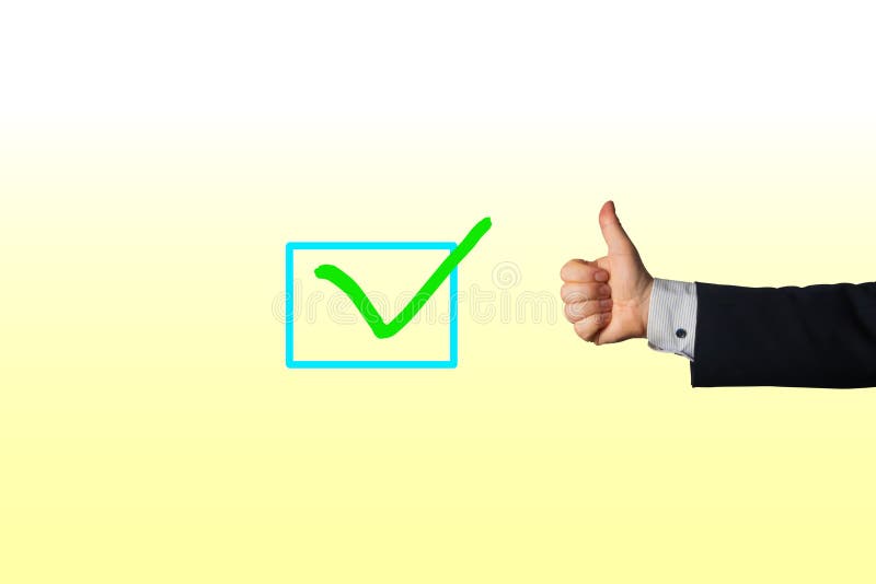 Success or Completion Concept Stock Image - Image of icon, finger ...