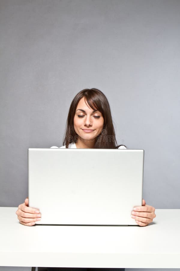 Success on computer stock image. Image of hold, european - 16665289