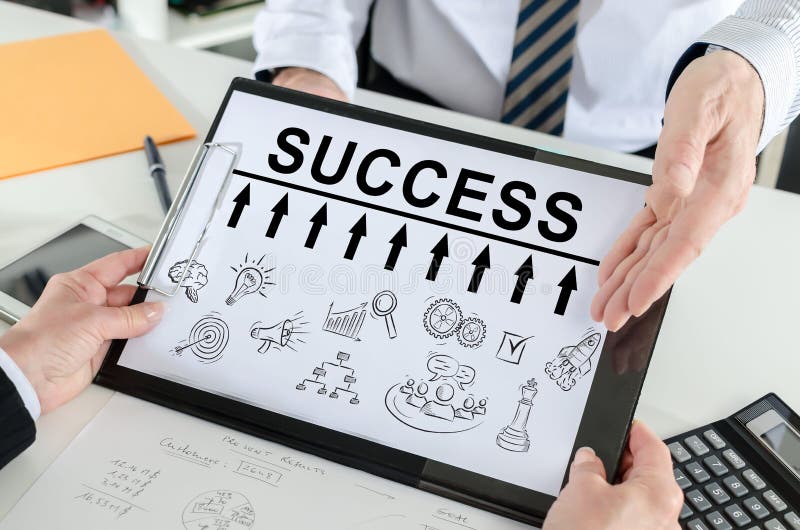 Success Concept on a Clipboard Stock Photo - Image of goal, successful ...