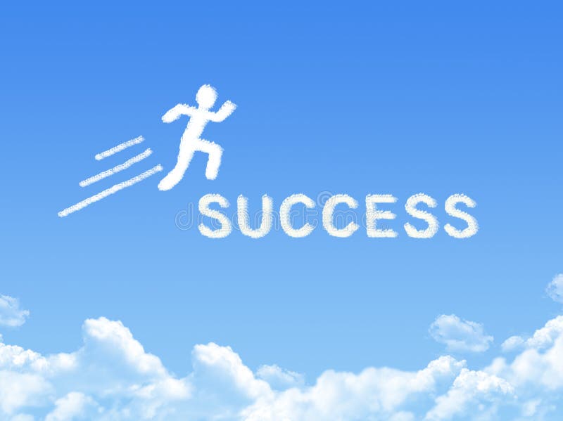 Success Concept Cloud Shape Stock Illustration - Illustration of prize ...