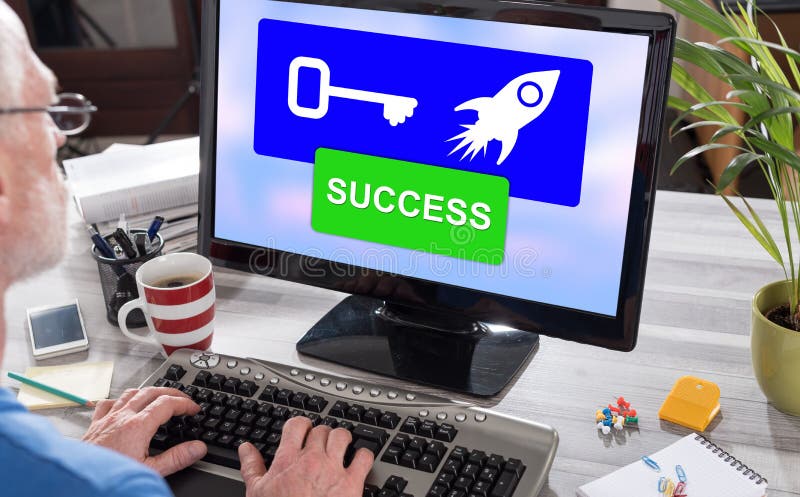 Success Concept on a Computer Stock Photo - Image of finance, goal ...