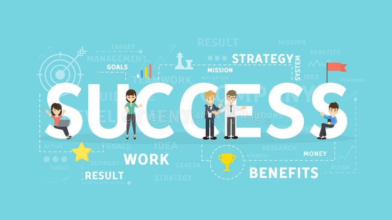 Success Concept Illustration. Stock Vector - Illustration of abstract ...