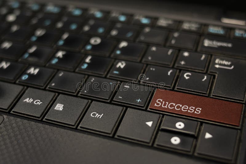 Success Concept. Success Key Embedded in a Computer Keyboard Stock ...