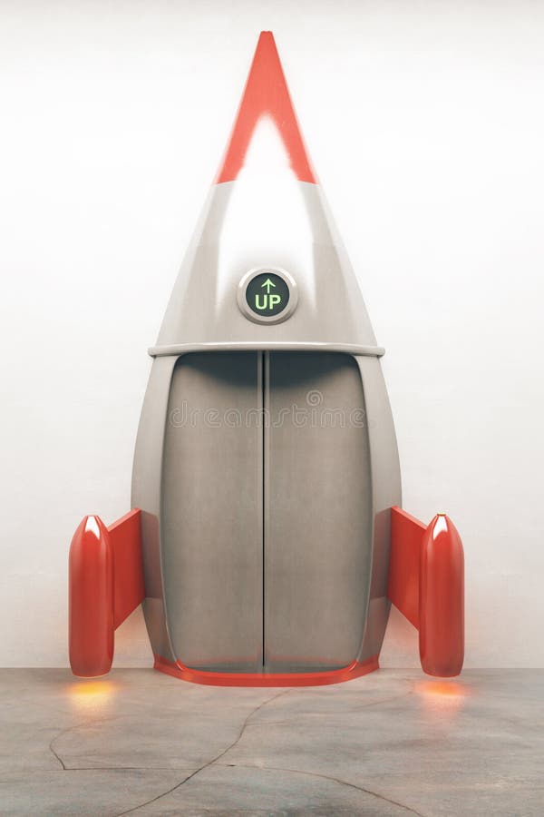 Success concept lift stock illustration. Illustration of elevator ...