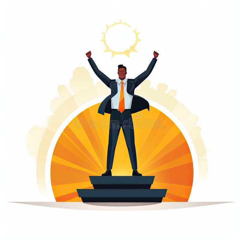 Success Concept. Men Celebrating Victory with Gold Cup in Hands Victory ...