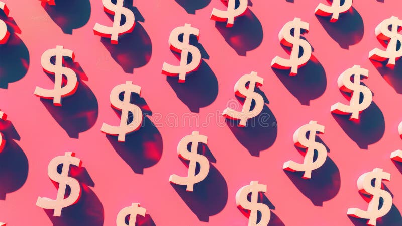 Success Concept in Repeating Layout Pattern with Dollar Signs. Stock ...