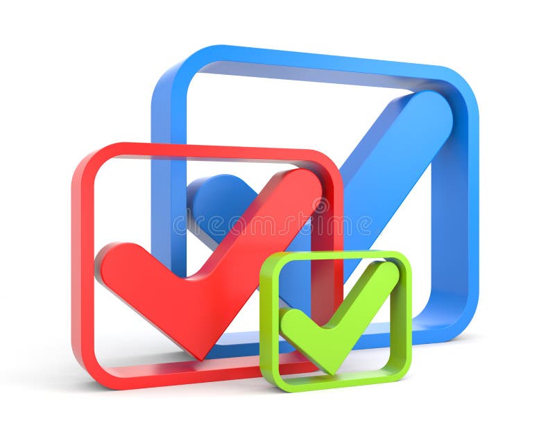 Check symbol stock illustration. Illustration of render - 30106323