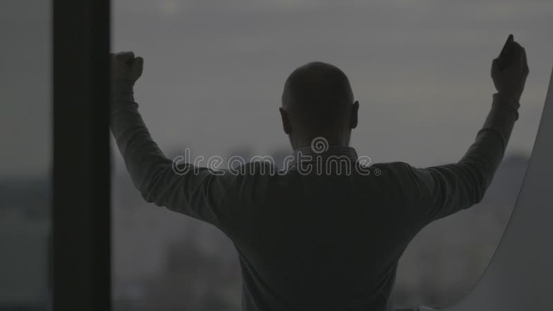 Success Concept, Silhouette Men Back View Stock Footage - Video of ...