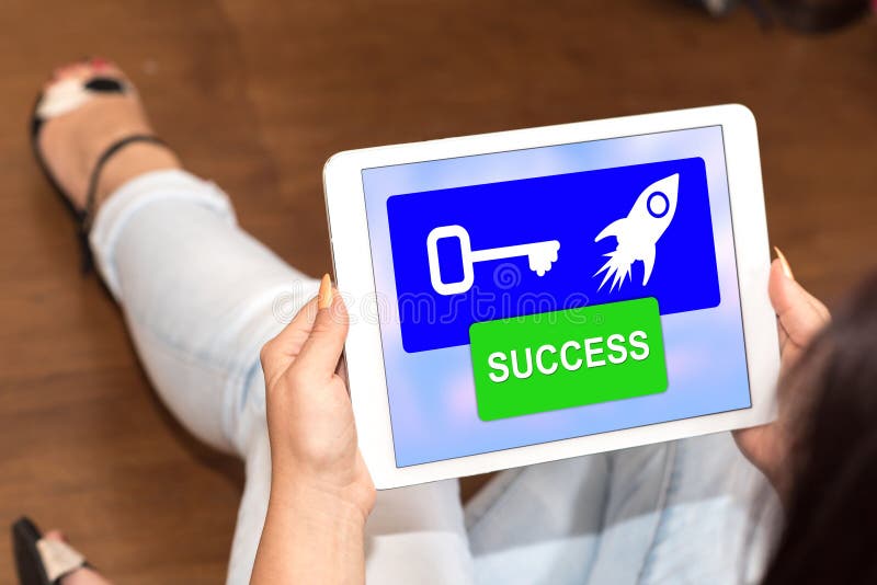 Success Concept on a Tablet Stock Image - Image of goal, achievement ...