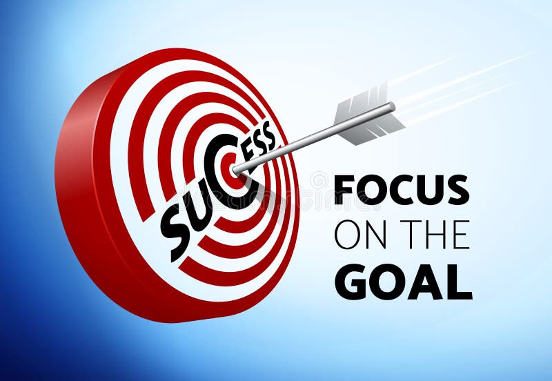 Success Concept with Target and Arrow Stock Vector - Illustration of ...