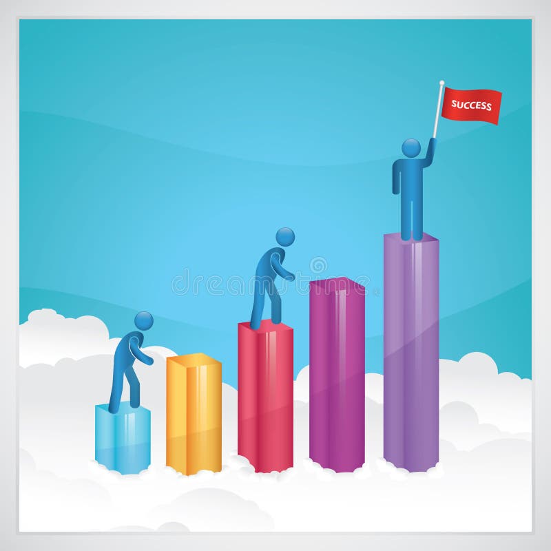 Success Concept. Vector Illustration Decorative Background Design Stock ...