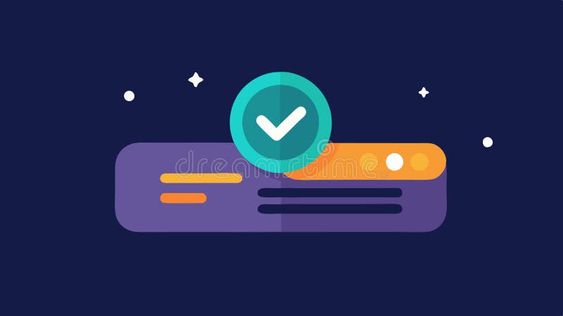 Success Confirmation a Completion Screen with a Checkmark Symbol and a ...