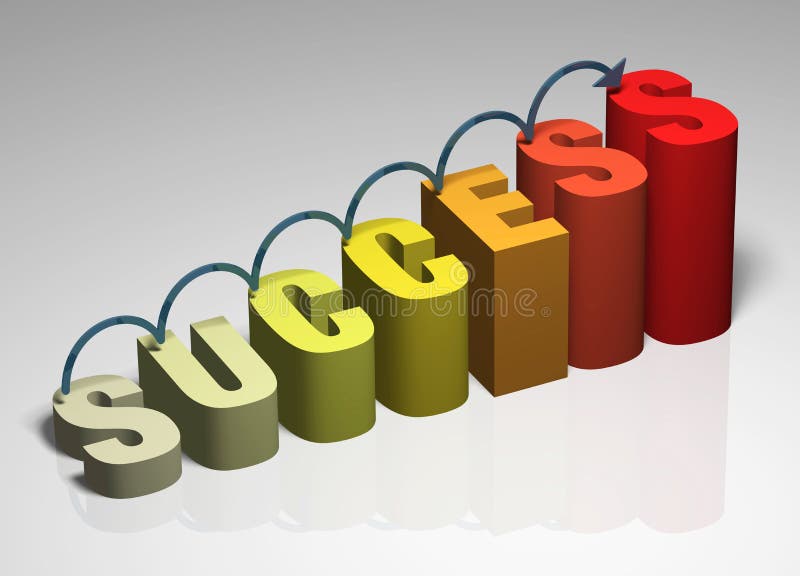 Success 3D stock illustration. Illustration of finance - 78029027