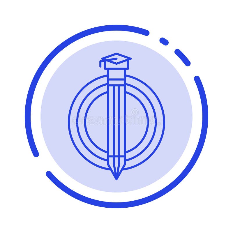 Success, Degree, Bonus, Graduate Blue Dotted Line Line Icon Stock ...