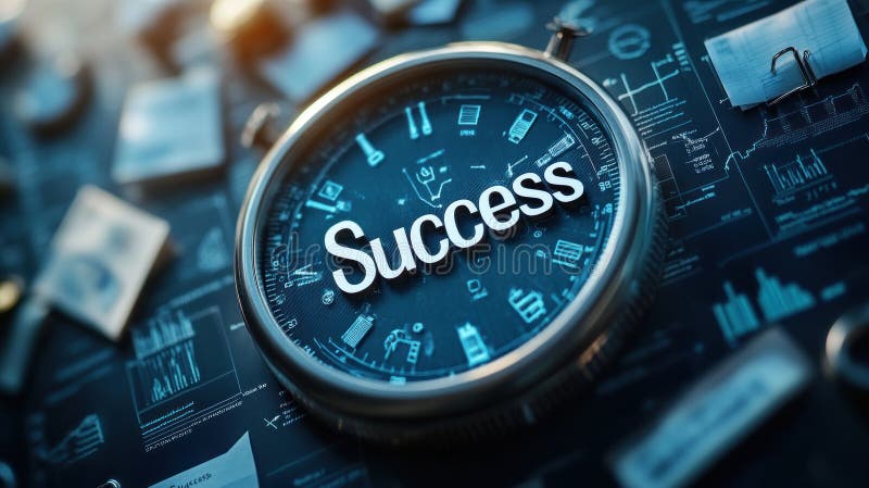 Success is Depicted on Clock Face, Symbolizing Importance of Time in ... Success is Depicted on Clock Face, Symbolizing Importance of Time in ...