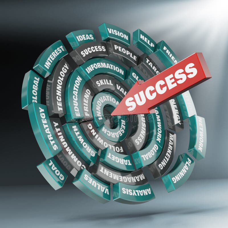 Success disc and arrow stock illustration. Illustration of cloud - 54031940