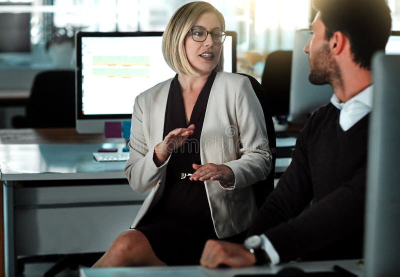 Success Does Not Follow a Linear Path. Two Businesspeople Having a ...