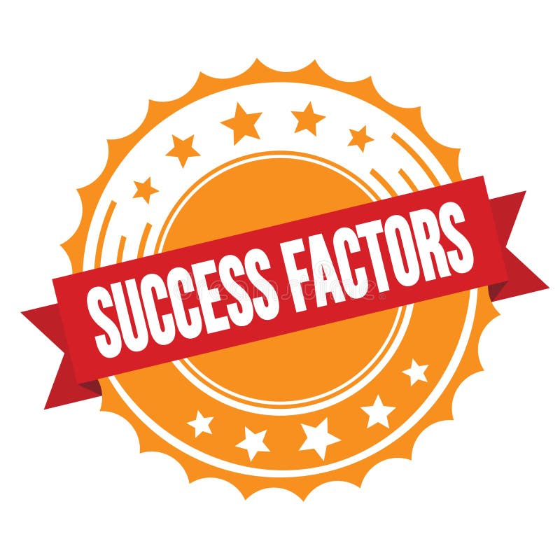 SUCCESS FACTORS Text on Red Orange Ribbon Stamp Stock Illustration ...