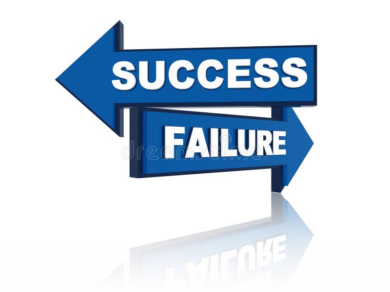 Success or Failure - 3D Illustration Stock Illustration - Illustration ...