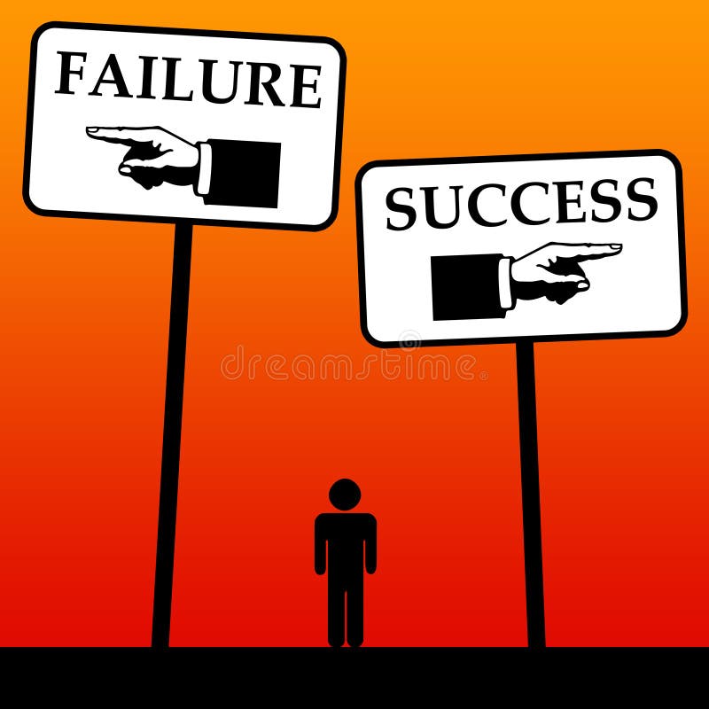 Success-failure stock illustration. Illustration of conceptual - 14930431