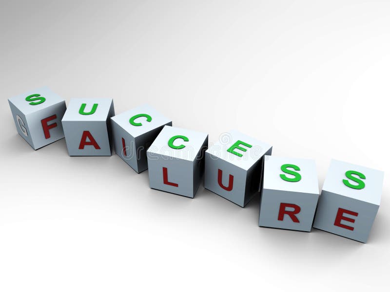 Success or Failure - 3D Illustration Stock Illustration - Illustration ...